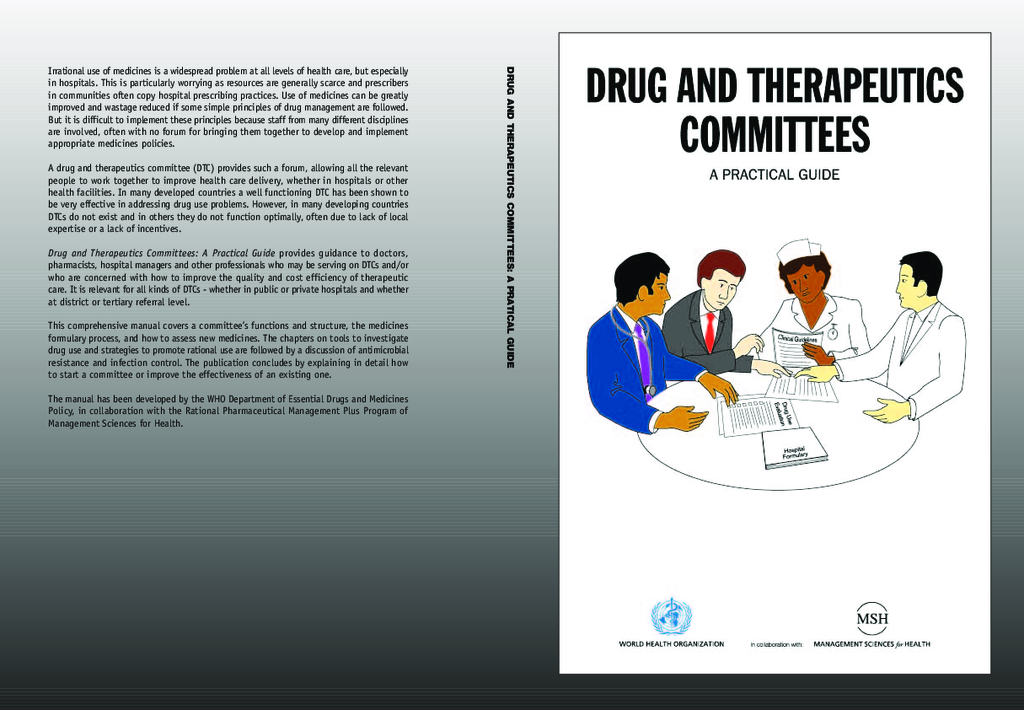 Drug and therapeutics committees A practical guide World Health | MOH Knowledge Management Portal